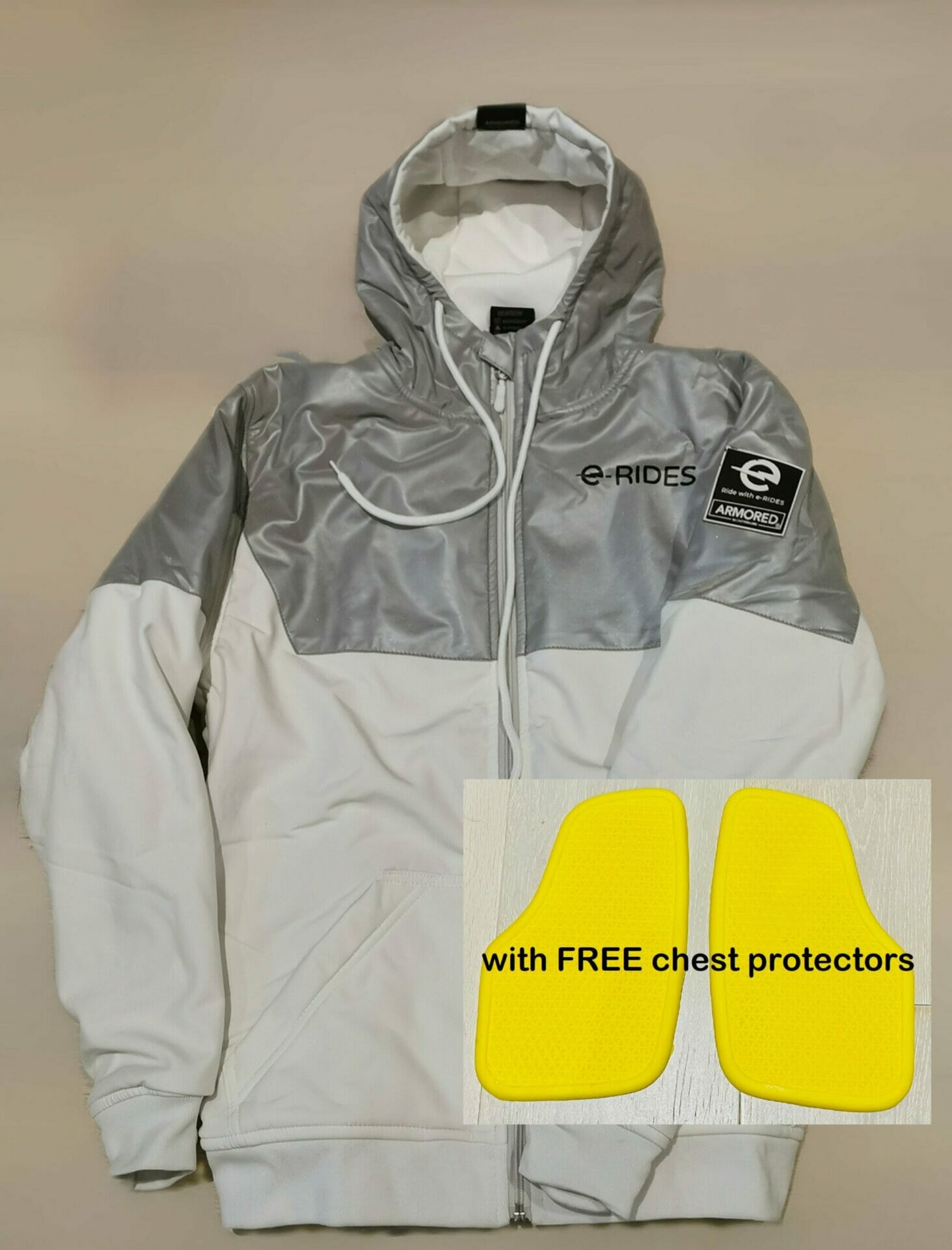Lazyrolling Armored Reflective Jacket with Chest Protector - e-RIDES ...